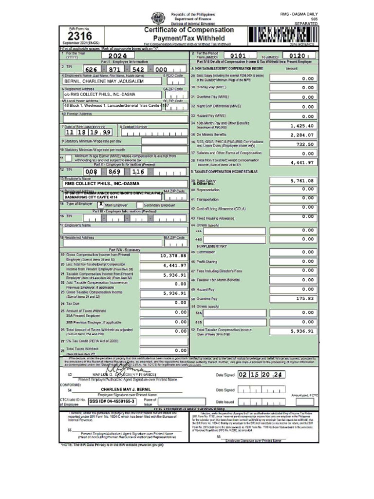Bernil, Charlene May - 2316 | PDF