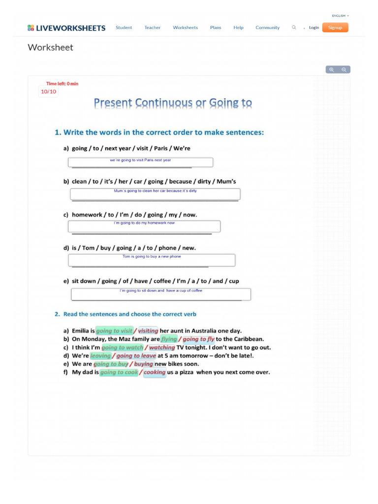 Worksheet LiveWorksheets Fpscreenshot | PDF