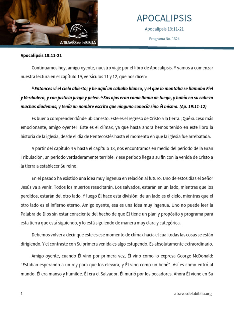 Apocalipsis 19,11-21 | PDF | Jesús | Libro de revelación