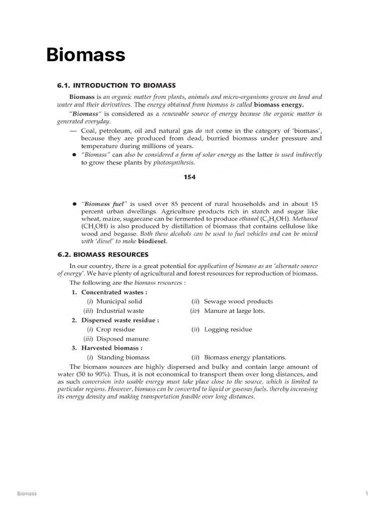 Biomass | PDF