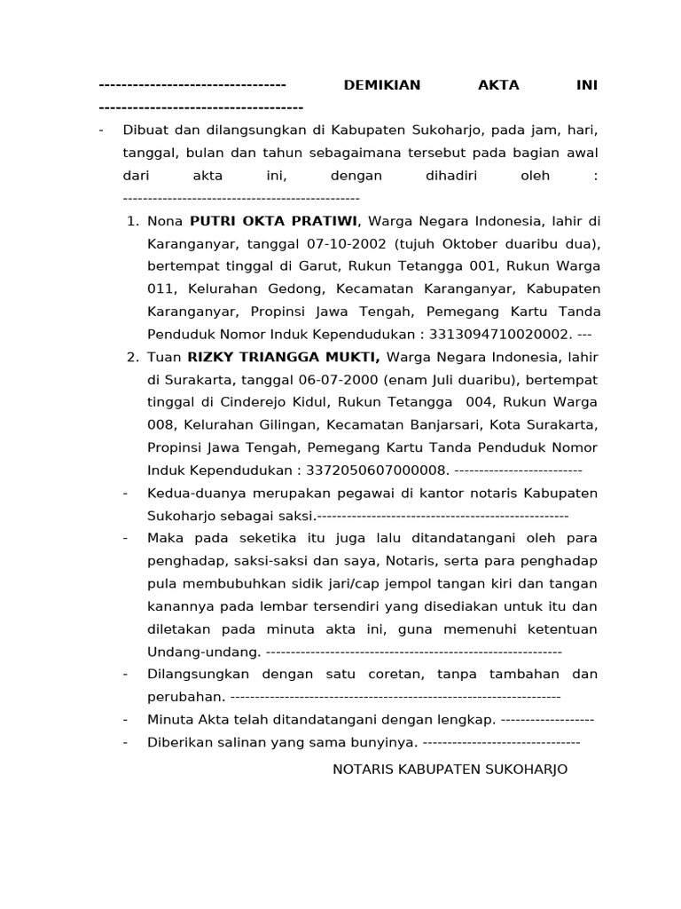 Contoh Akhiran Baru Salinan | PDF