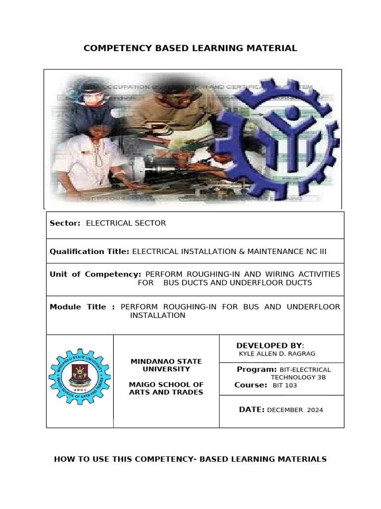Competency Based Learning Material Kyle Allen Ragrag | PDF | Electrical Wiring | Electrical ...