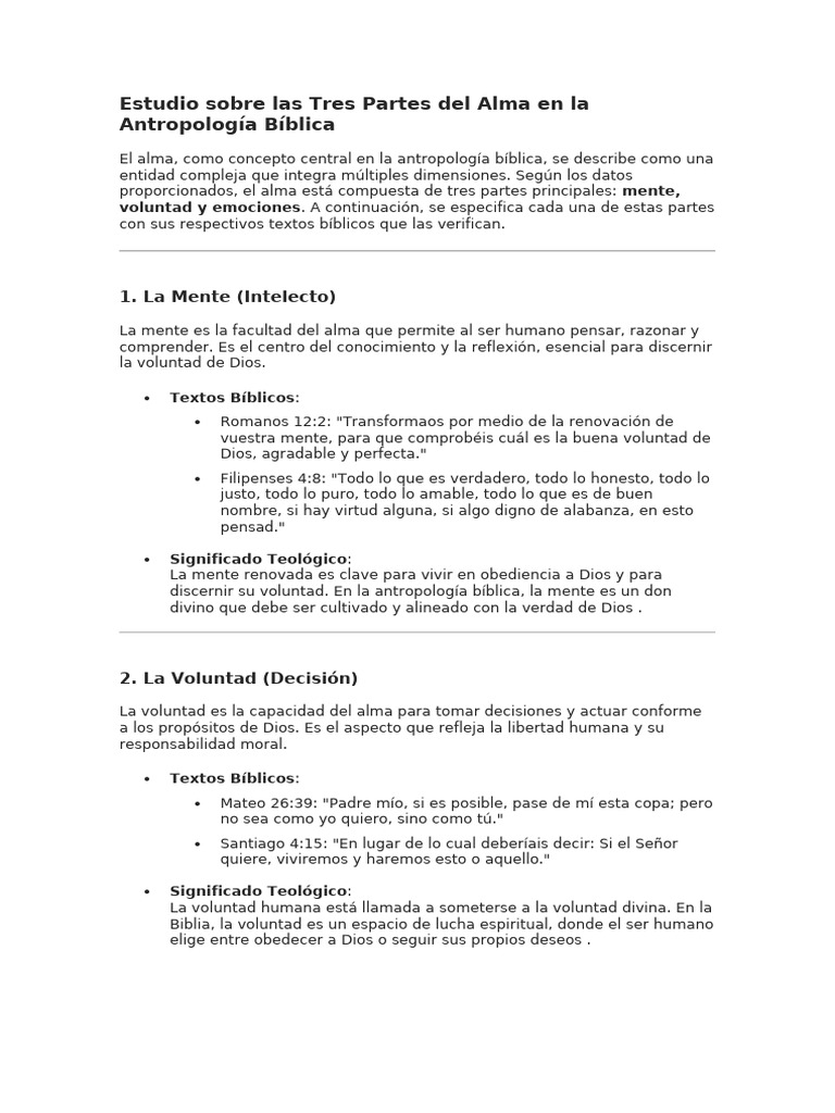 Estudio Sobre Las Tres Partes Del Alma | PDF | Alma | Dios