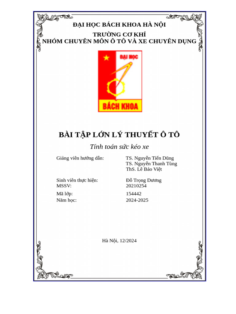 BTL LT Ô Tô Dương | PDF