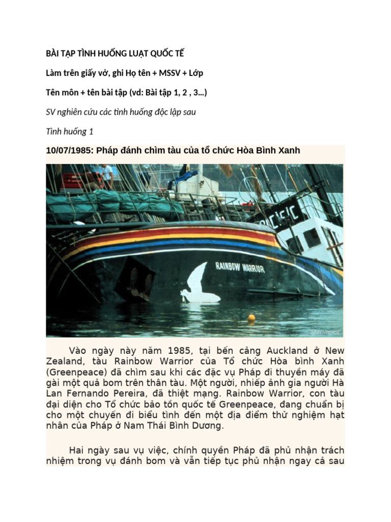 Luat Quoc Te QHQT Bai Tap 1 | PDF