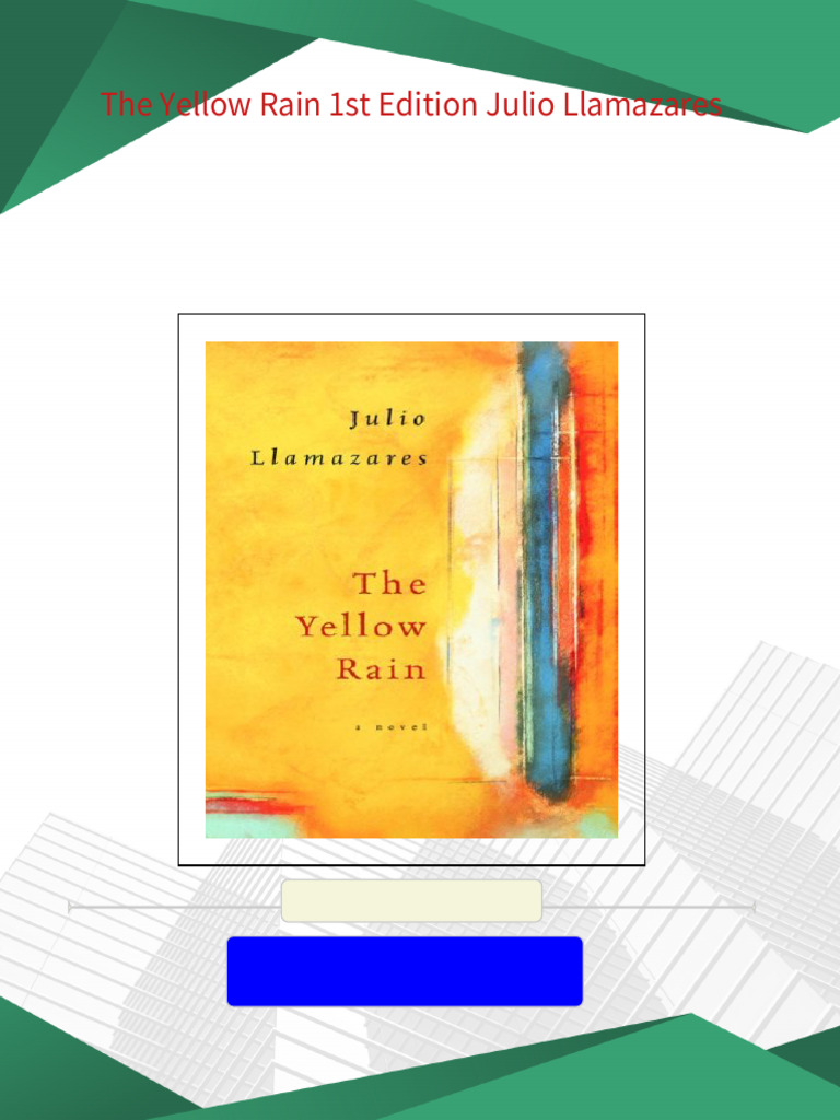 The Yellow Rain 1st Edition Julio Llamazares - Download The Full Set of ...