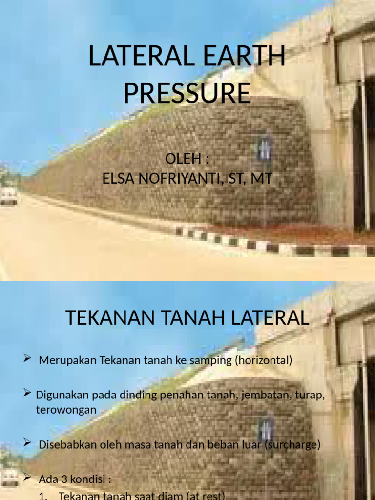 Lateral Earth Pressure | PDF