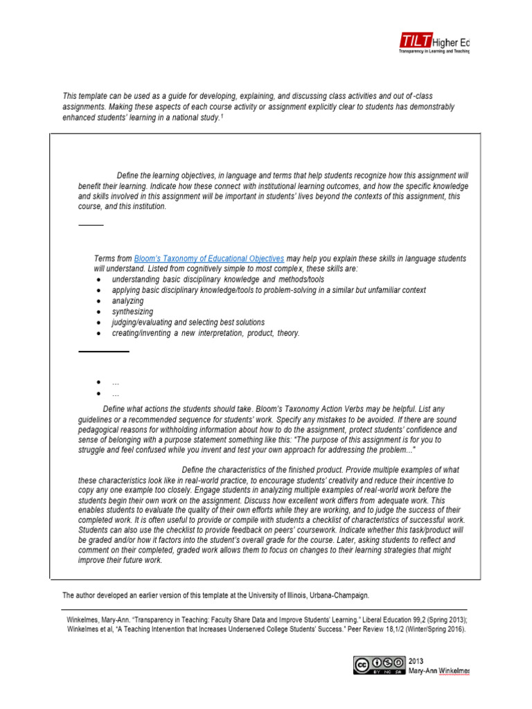 Transparent Assignment Templates | PDF | Knowledge | Intelligence