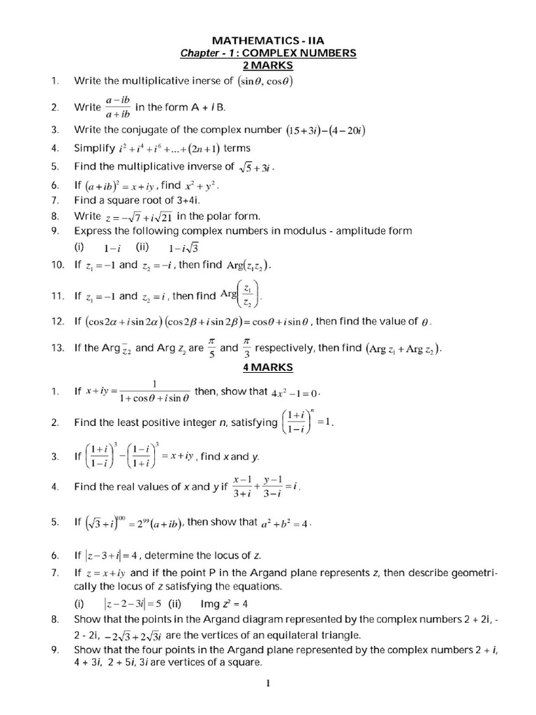 Maths Iia Imp2025 | PDF
