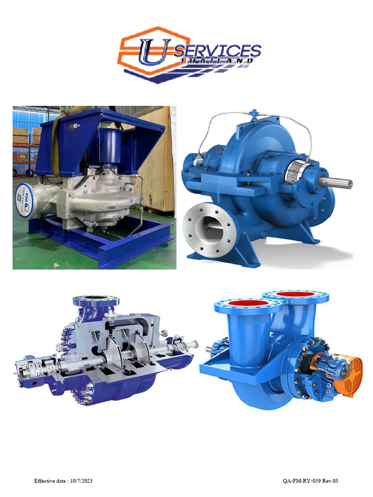 QA-FM-RY-059 Rev.06 BB1 -BB2 Pump Engineering Inspection Report Forms | PDF