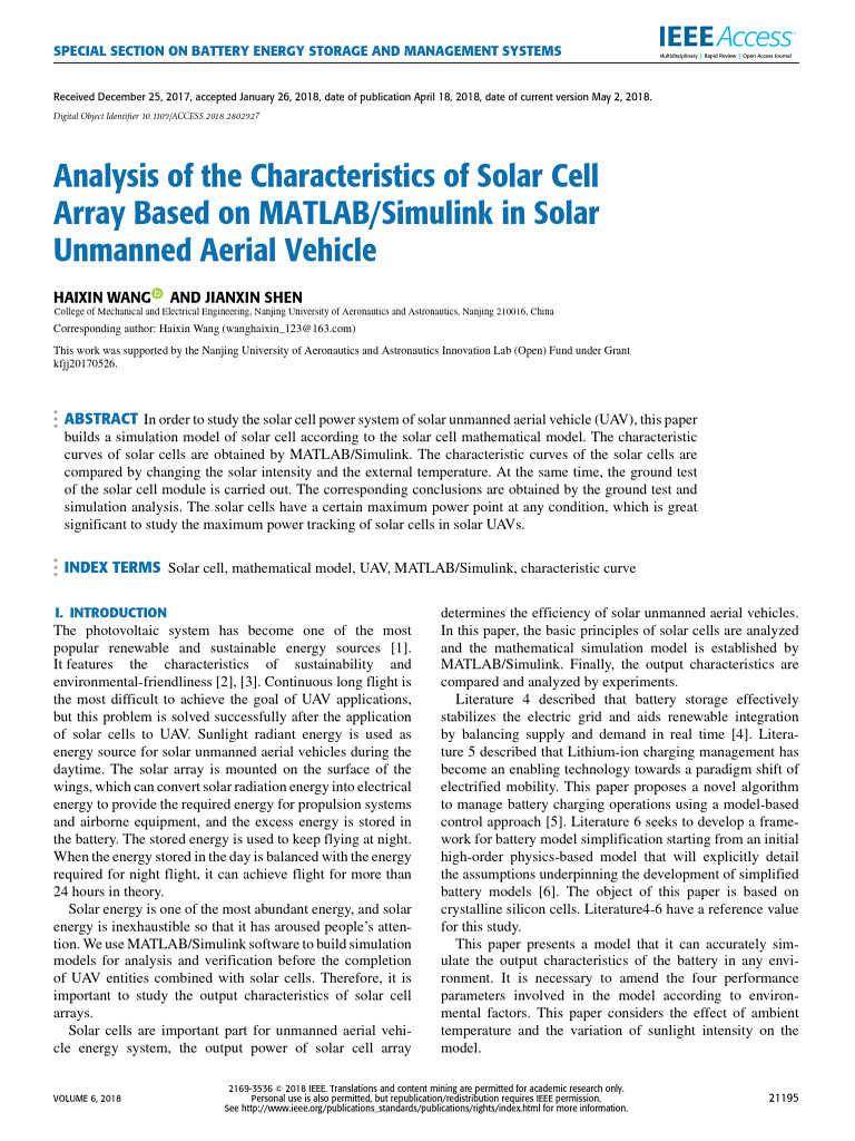 4-Analysis of The Characteristics of Solar Cell Array Based On MATLAB ...