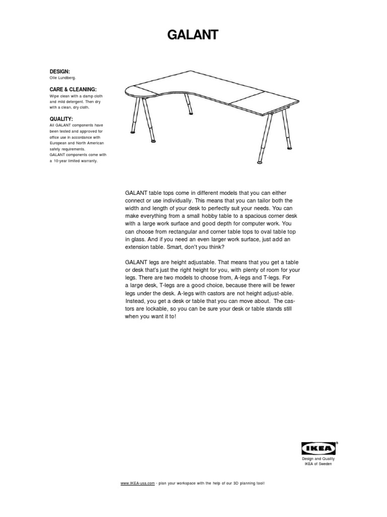 Galant Table Series Buying Guide | PDF | Desk | Office Equipment