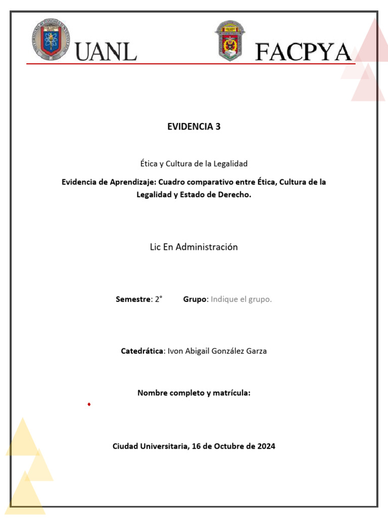 Cuadro Comparativo Entre Ética, Cultura de La Legalidad y Estado de Derecho. | PDF | Justicia ...