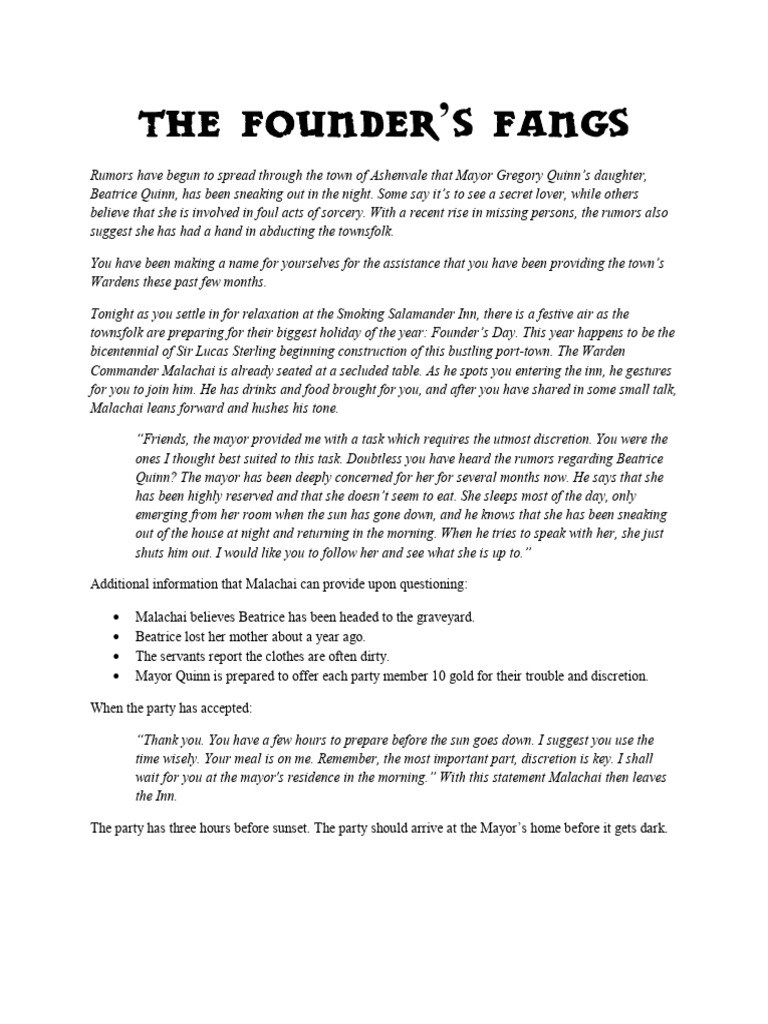 The Founder's Fangs | PDF | Door