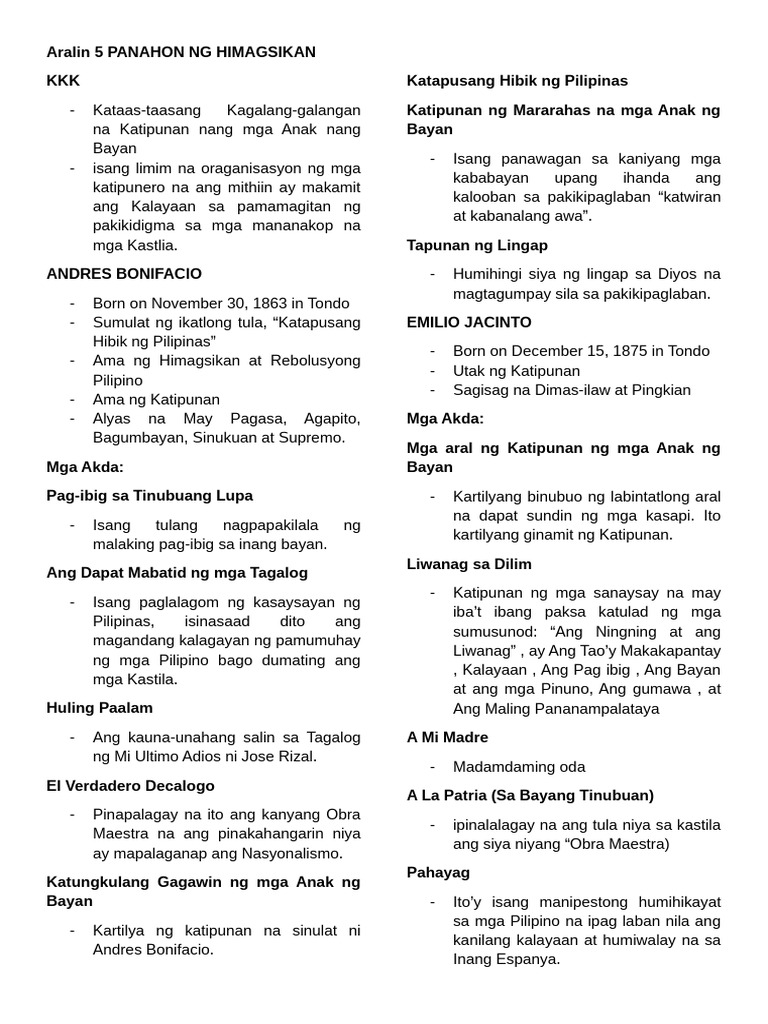 Fil 2 Midterm Rev | PDF