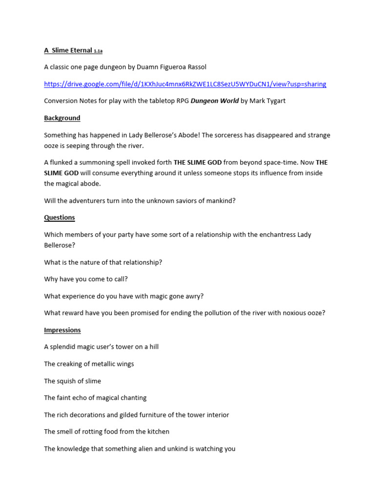 A Slime Eternal Conversion | PDF