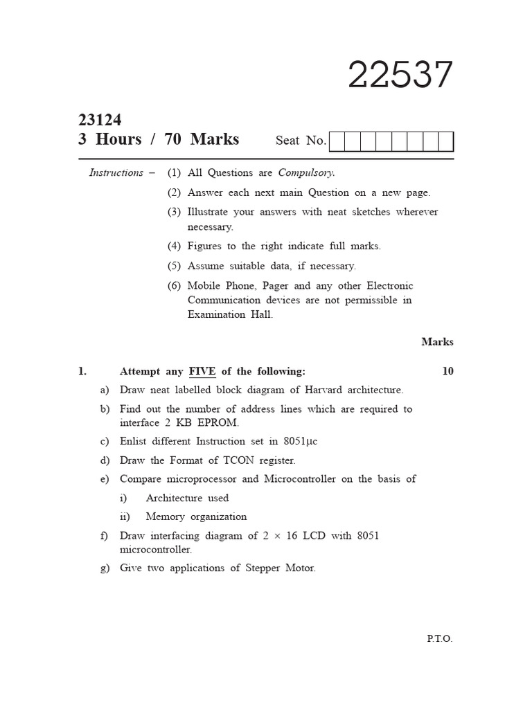 22537-2023-Winter-Question-Paper (Msbte Study Resources) | PDF | Microcontroller | Integrated ...