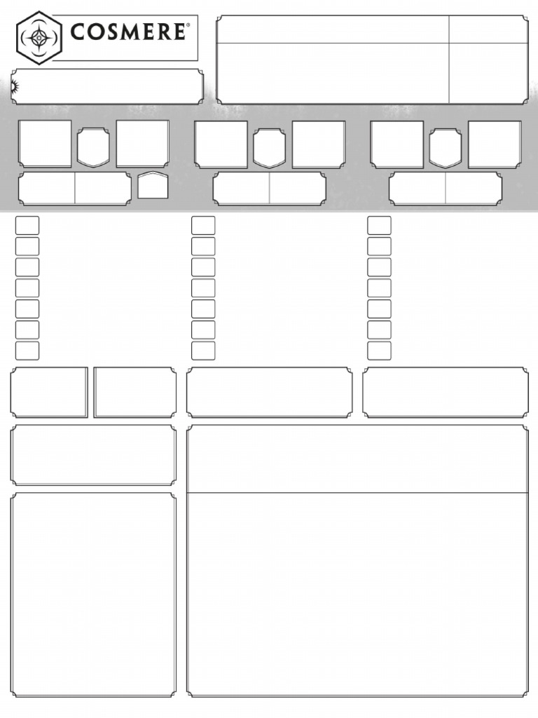 Cosmere Character Sheet UPDATED | PDF