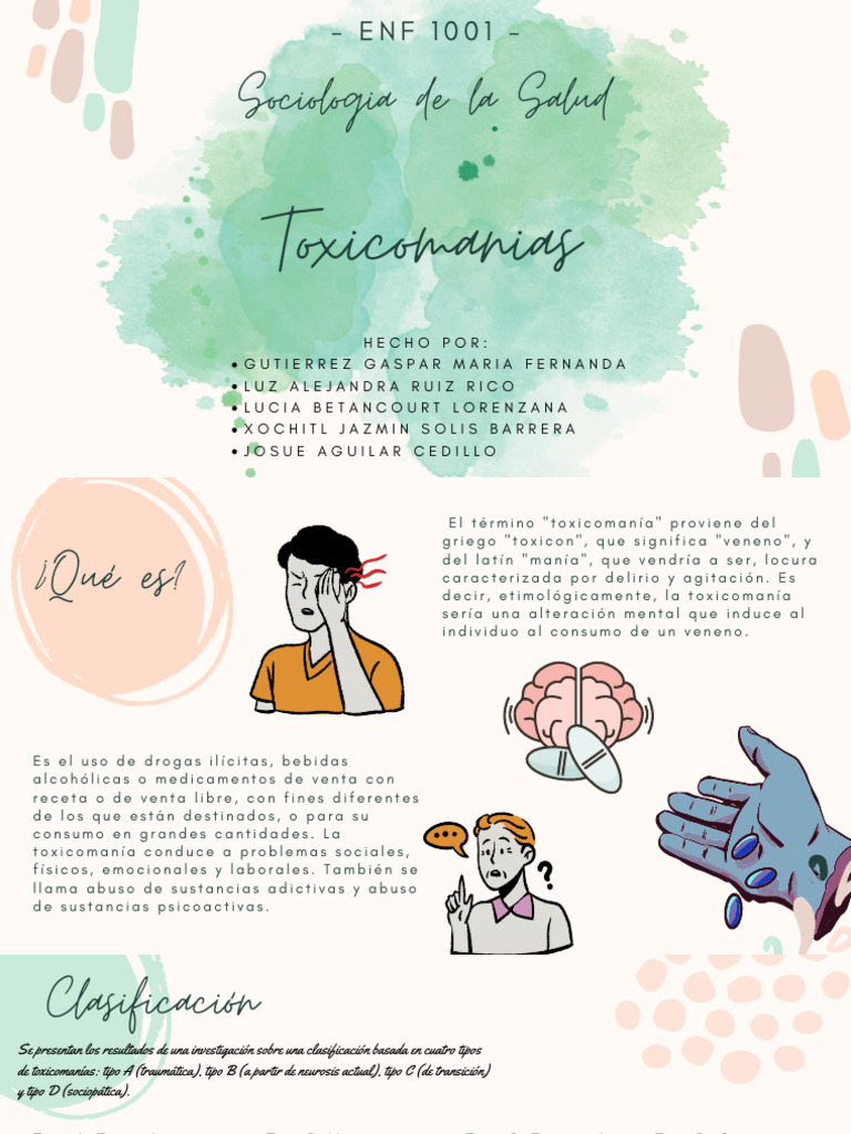 TOXICOMANIAS | PDF | La dependencia de sustancias | Drogas