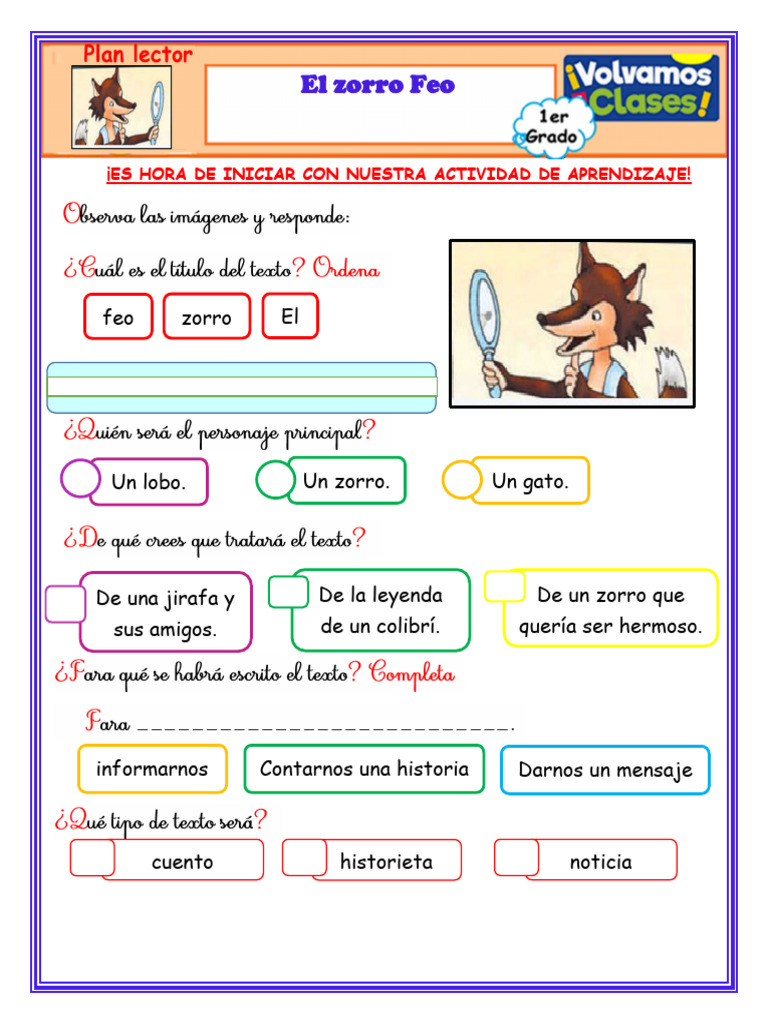 La historia del zorro feo | PDF