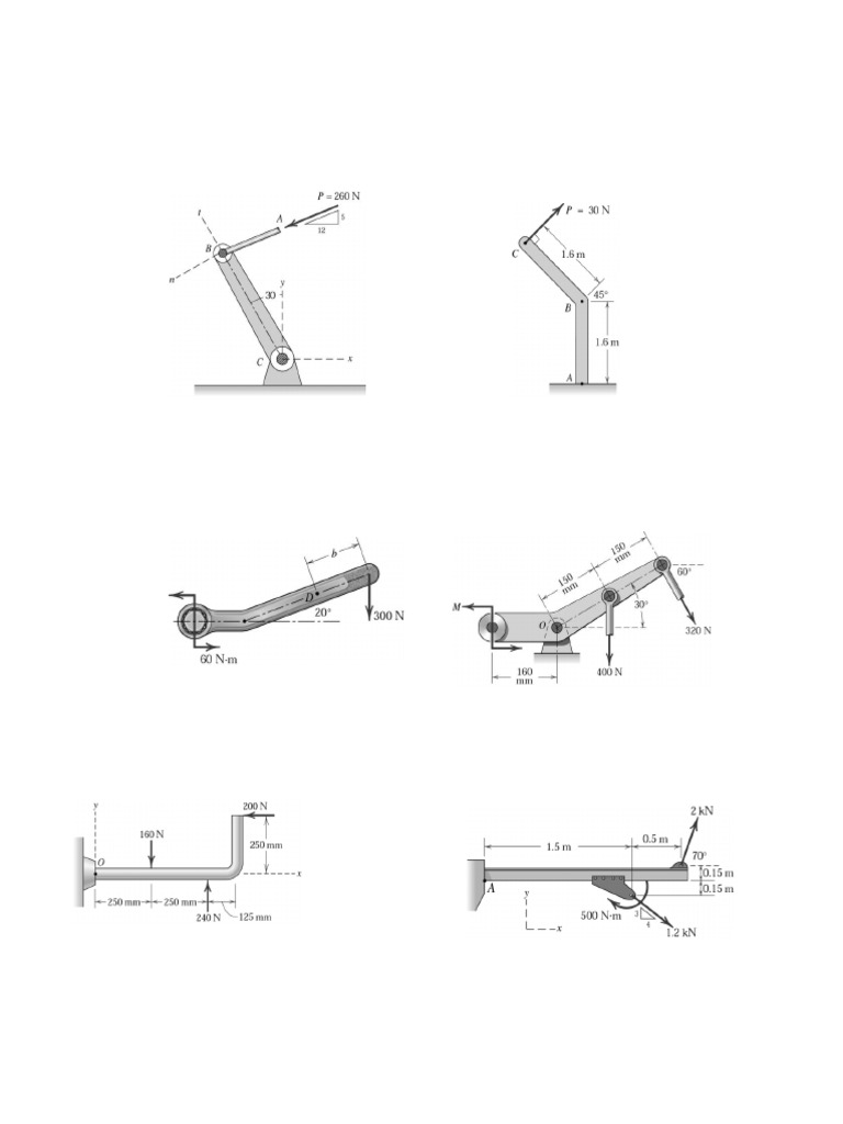 EMech Prob Set I Force System and Resultants | PDF | Force | Euclidean Vector