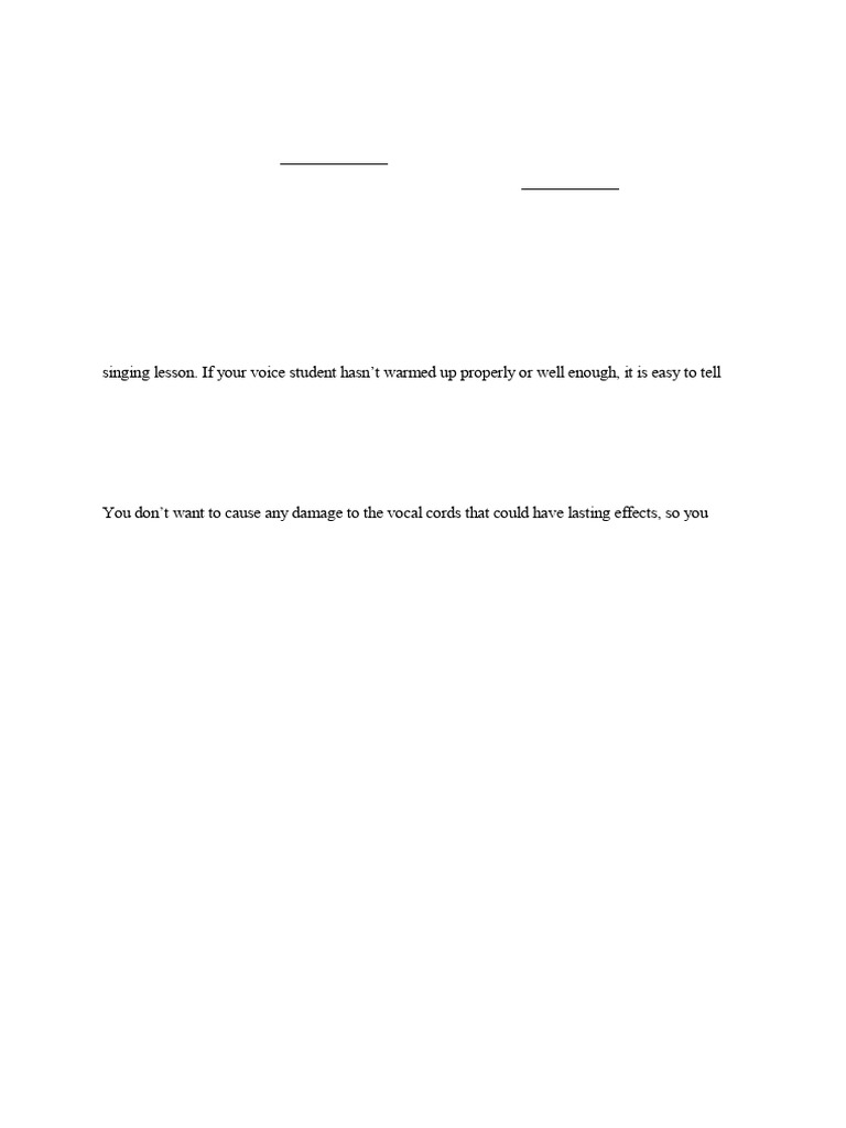 Fun Vocal Warm-Ups for Kids | PDF | Singing | Vocal Pedagogy