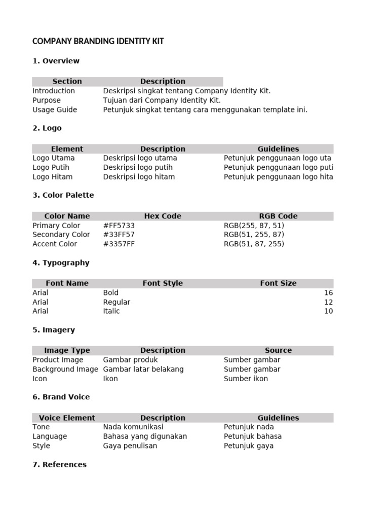 Contoh Identitas Branding Perusahaan | PDF