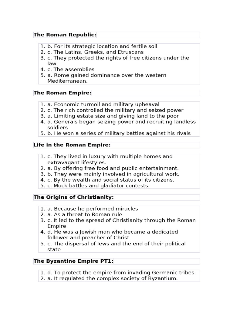 Overview of the Roman Republic | PDF