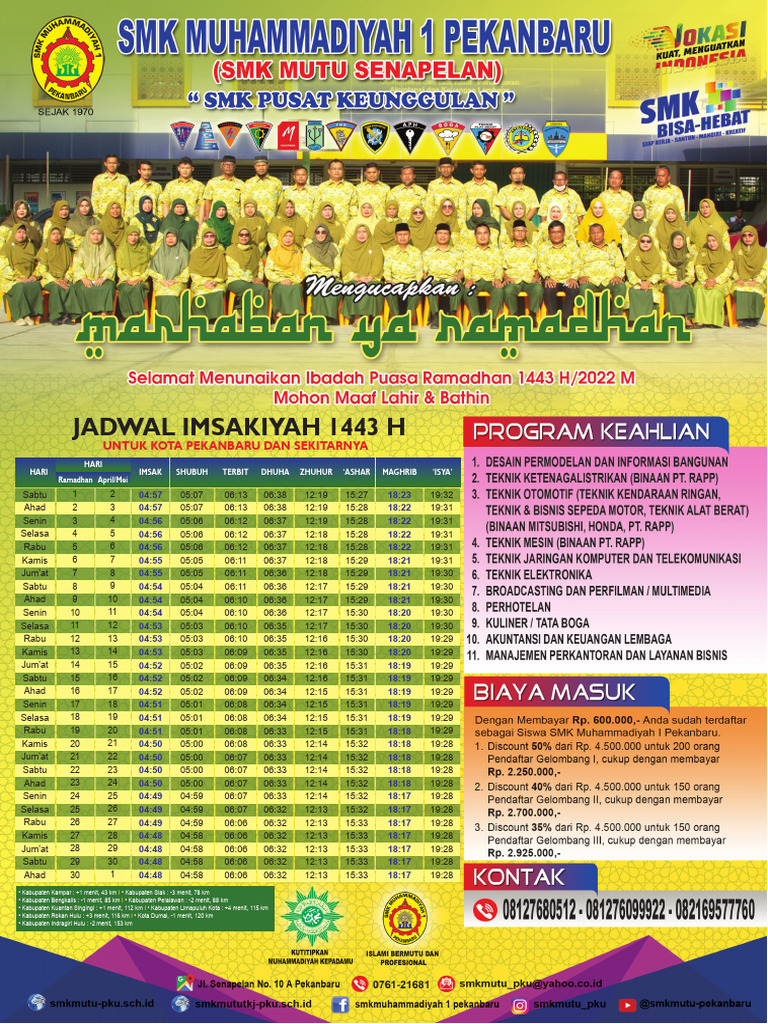 Imsakiyah 1443 H SMK-1-2022 | PDF