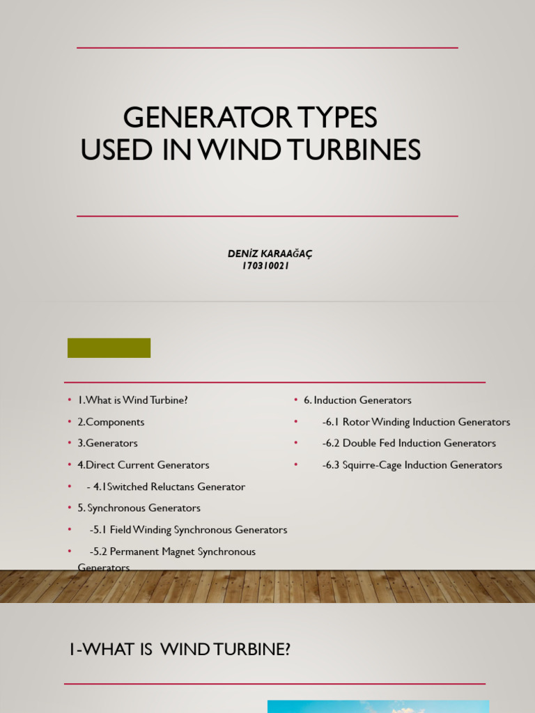 Types of Generators in Wind Turbines | PDF | Electric Generator ...