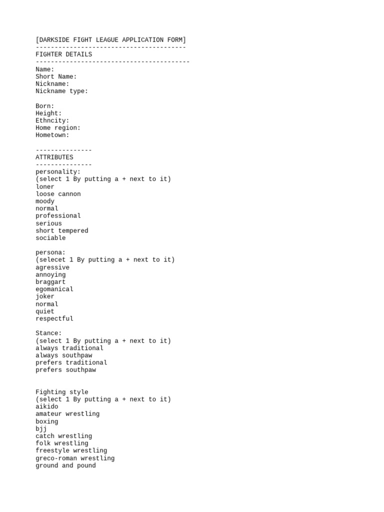 DFL Sign Up Sheet | PDF | Mixed Martial Arts | Grappling