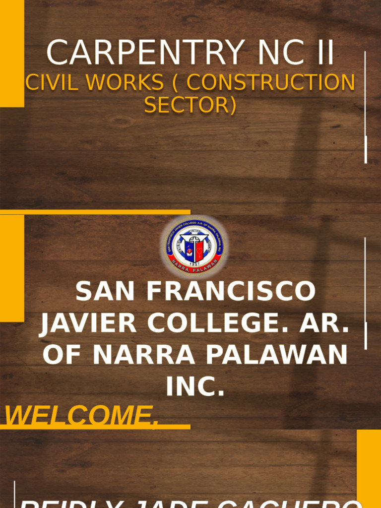 Carpentry NCII Cachero | PDF | Behavior Modification | Learning