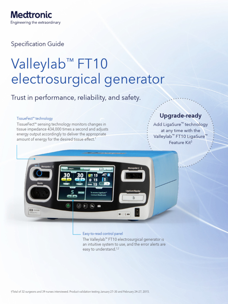 ft10-electrosurgery-generator-specifications-information-sheet | PDF ...