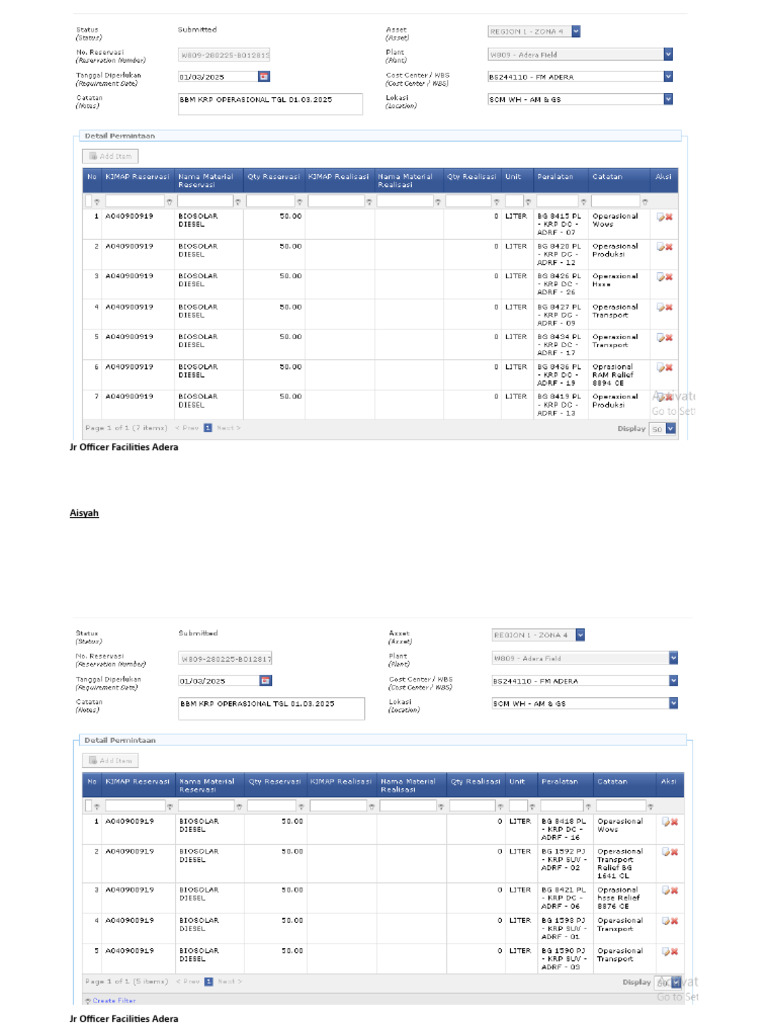 BBM KRP TGL 01.03.2025 | PDF