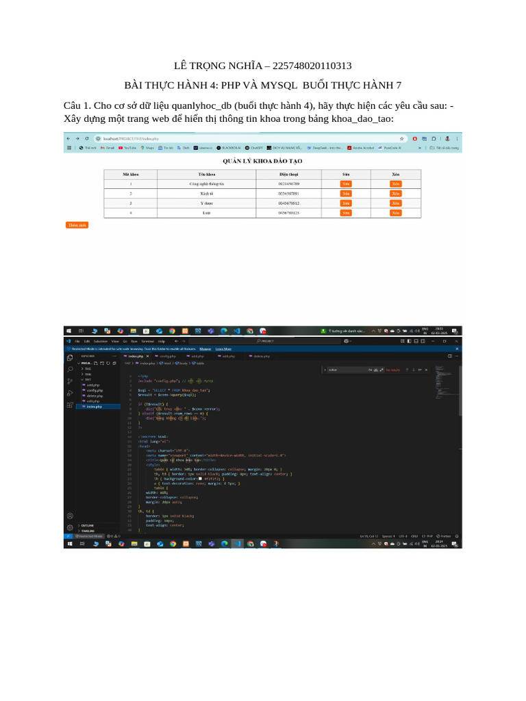 Bài TH C Hành 7 | PDF
