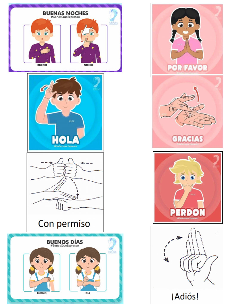 Lenjuague de Señas, Palabras de Cortesia | PDF