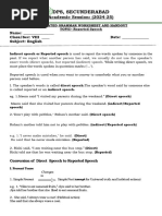 Transformation of Sentences Class 11 Worksheet 2024 | PDF | Sentence ...