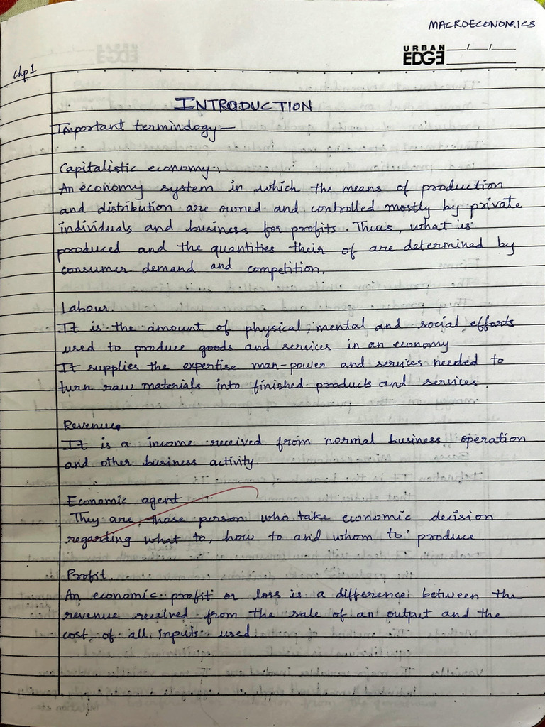 Macro Eco CHP 1 | PDF