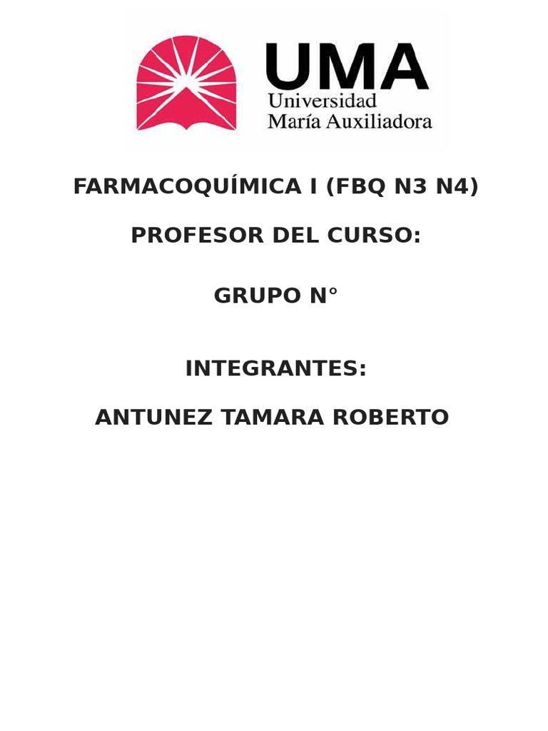 Práctica N ANTUNEZ09 | PDF | Farmacología | Farmacia