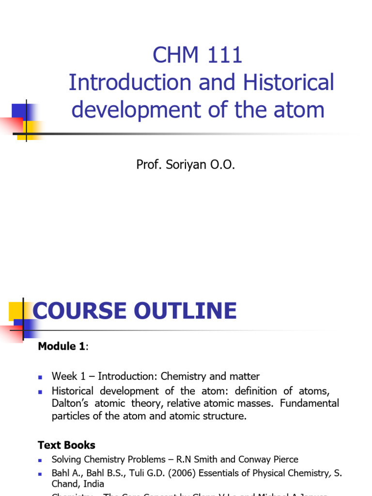 Introduction to Atomic Theory in Chemistry | PDF | Mixture | Chemical ...