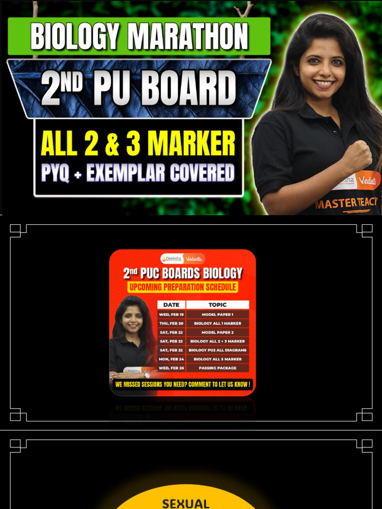 All 2 and 3 Marker - Biology Pu2 | PDF | Menstrual Cycle | Sex