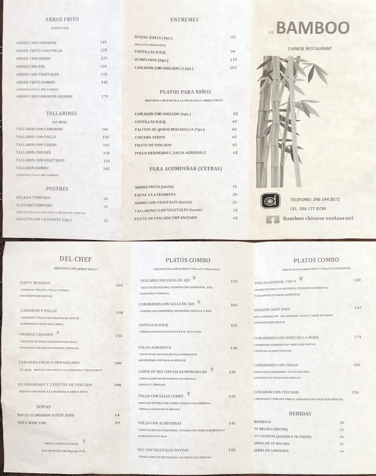 Menú El Bambu | PDF