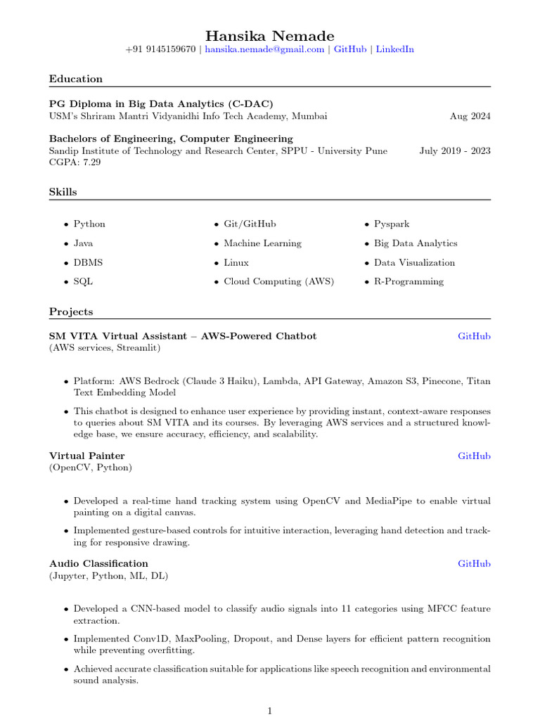 Test Resume | PDF