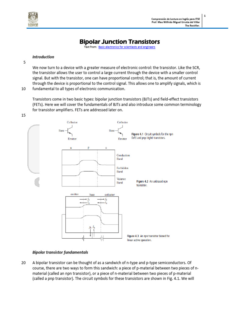 Bipolar Junction Transistors-Curso Ingles | PDF | Bipolar Junction Transistor | P–N Junction