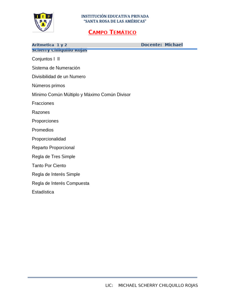 Campo Temático | PDF | Triángulo | Geometría