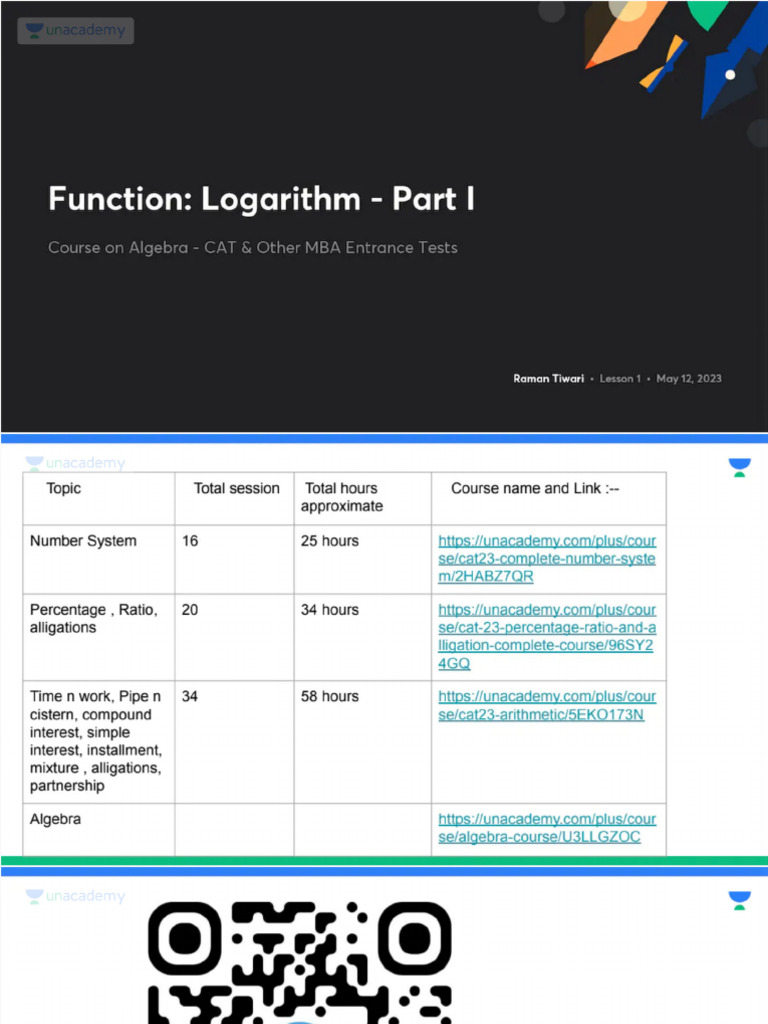 Function Logarithm Part I No Anno | PDF