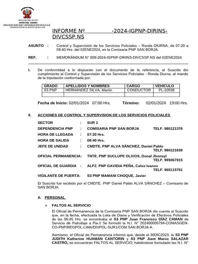 Formato de Informe Lleno | PDF