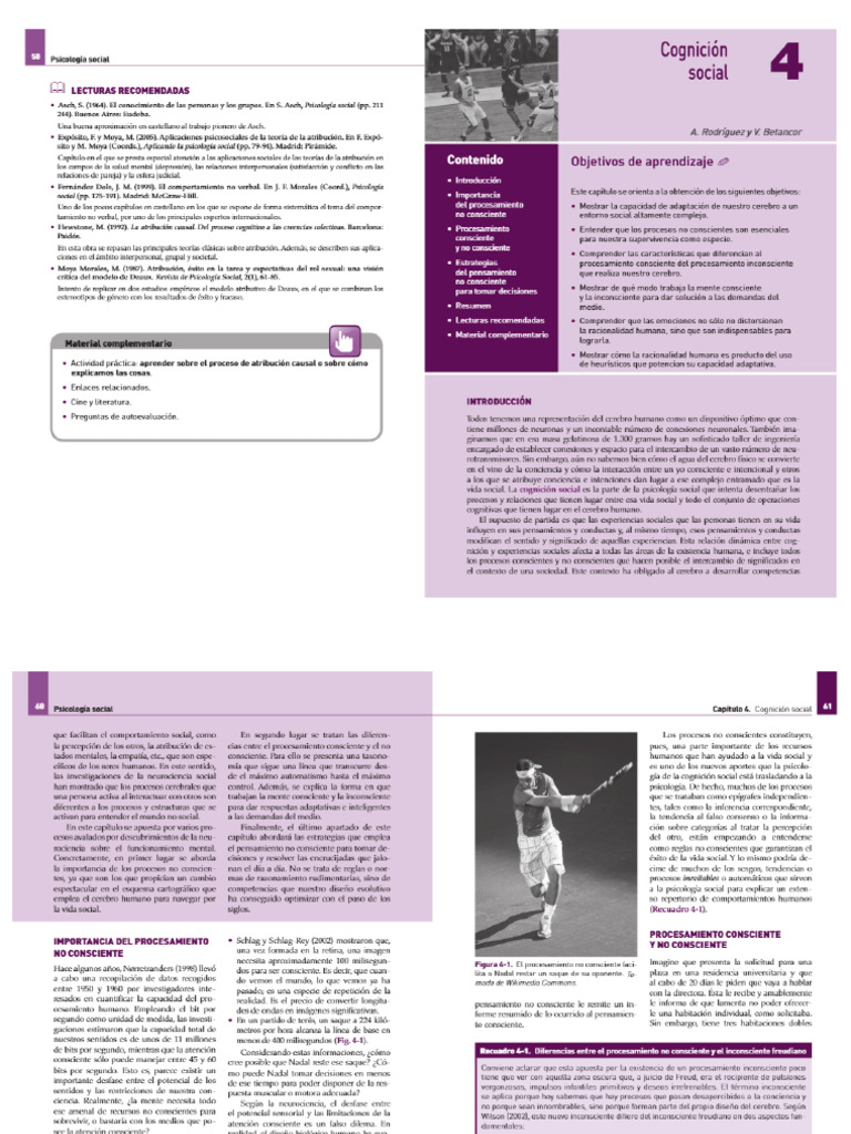 Capitulo 4. Cognición Social | PDF