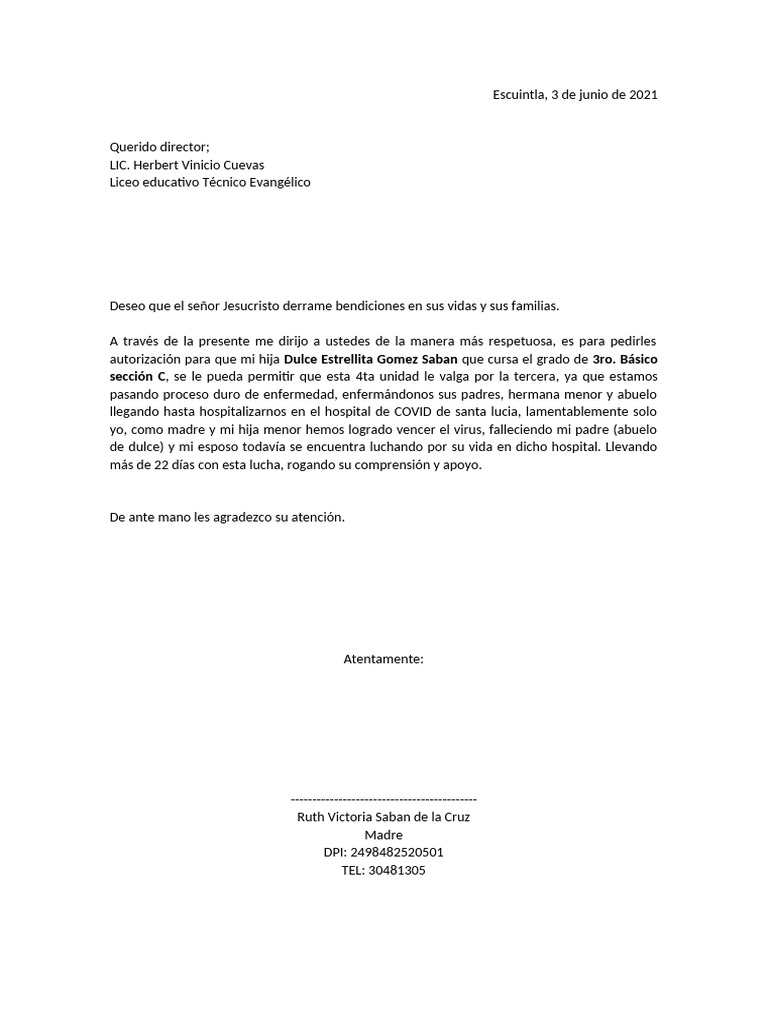 cartas de permiso (2) | PDF