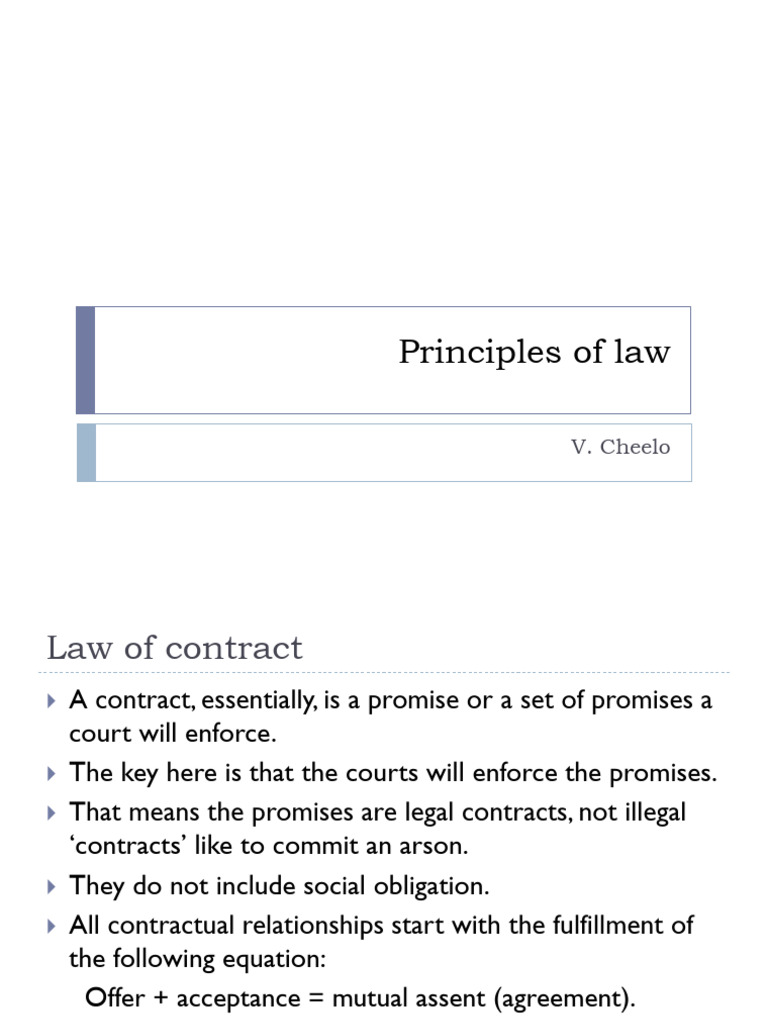 Lecture 4a Principles of law | PDF | Witness | Negligence